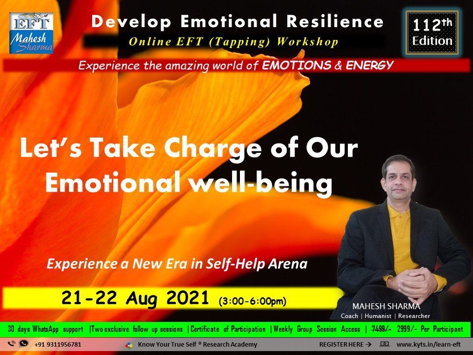 Develop Emotional Resilience - An EFT (Tapping) Workshop (112th Edition ...